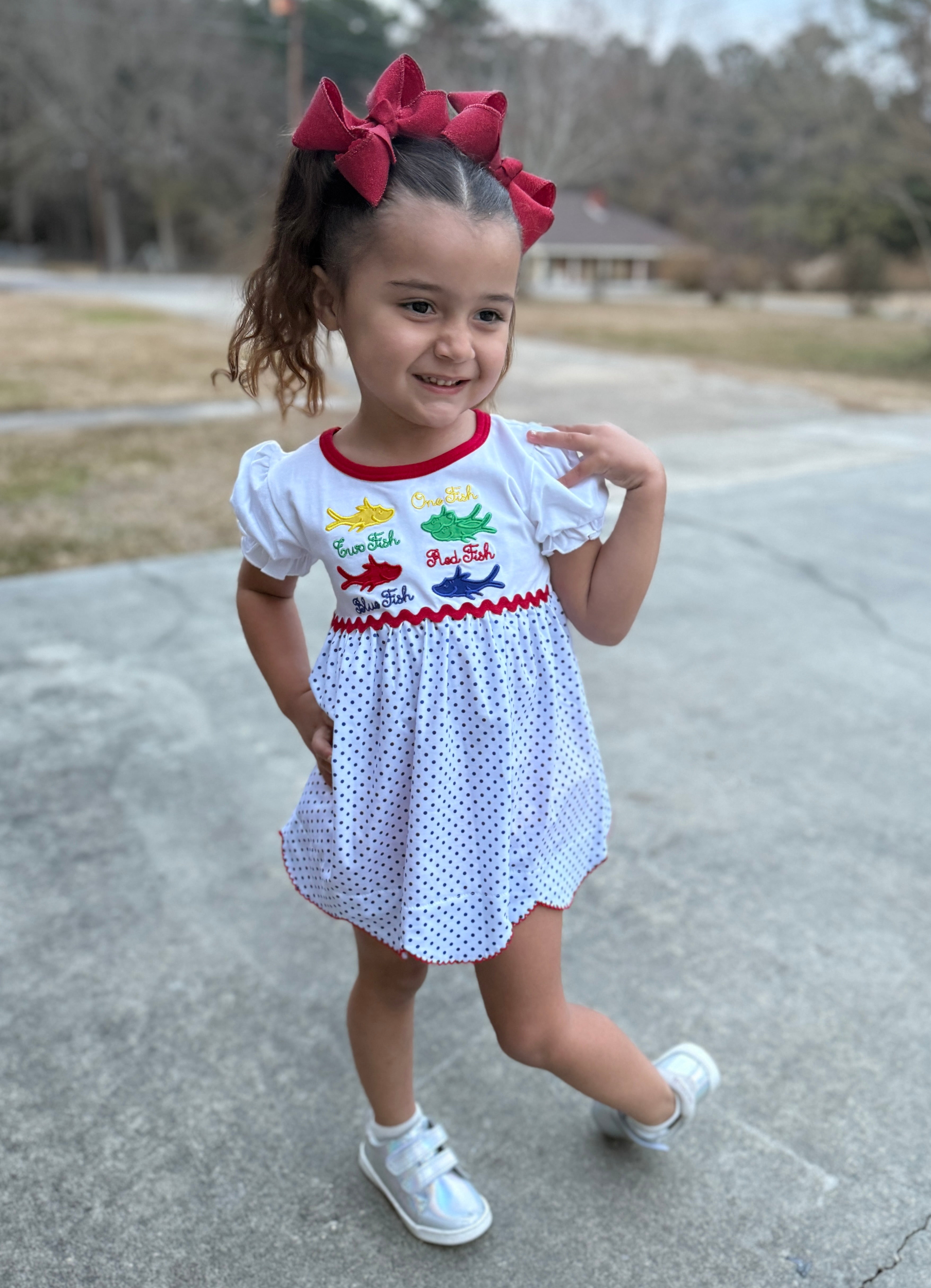 RTS: "ONE FISH, TWO FISH" - GIRLS DIAPER – Little Magnolia Smocking Co.